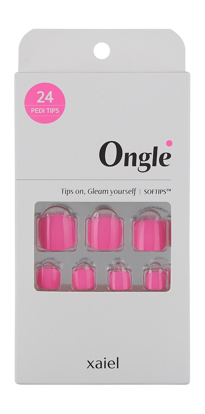 ONGLE Набор накладных ногтей для педикюра, Пурпурная гармония (29 элементов)