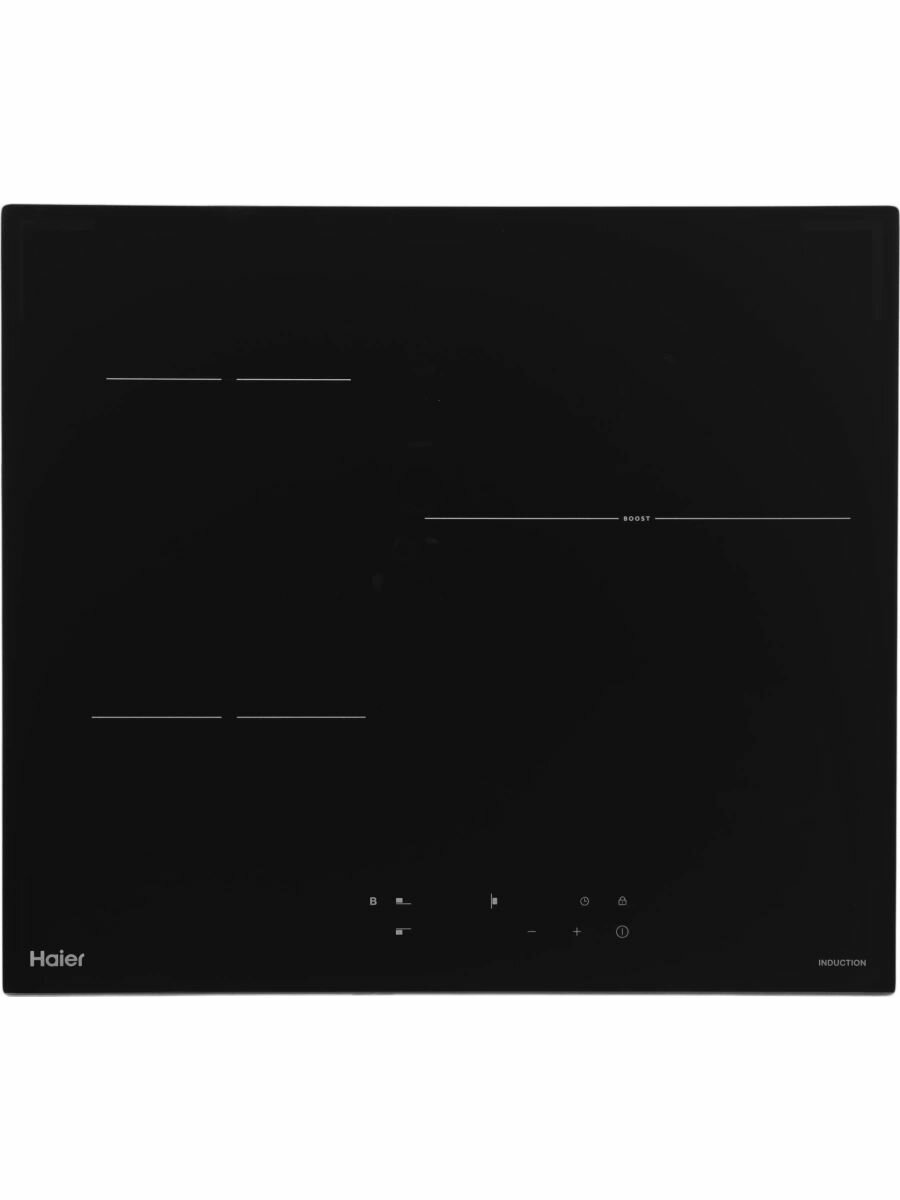 Индукционная варочная поверхность HAIER HHK-Y63WTB, конфорок: 3 шт, стеклокерамика, независимая, черный