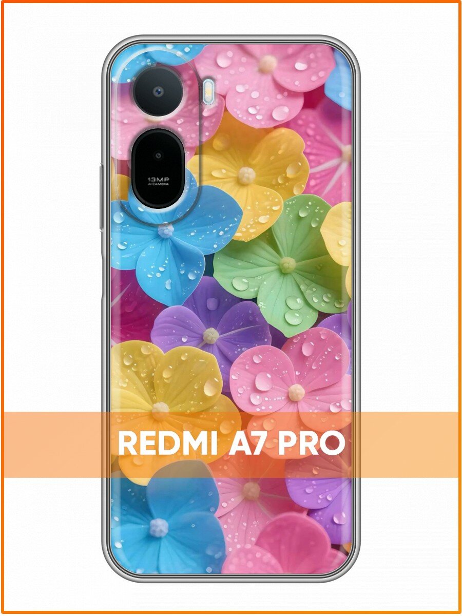 Чехол для RedMi A7 Pro, Poco C85x с принтом для женщин с цветочками (Редми А7 про, Поко с85х)
