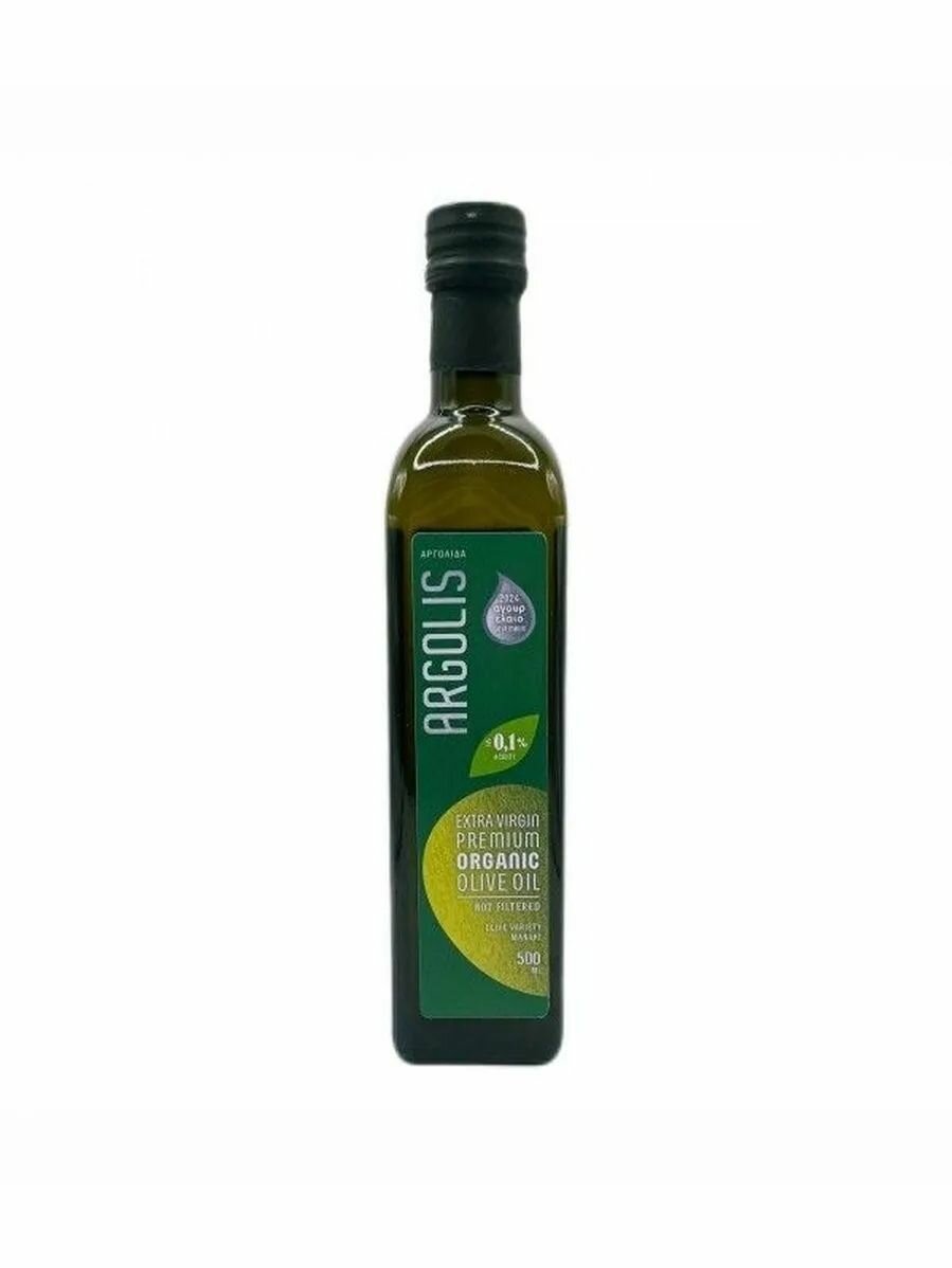 Оливковое масло Extra Virgin 0.1% нефильтрованное Argolis 0.5л, Греция