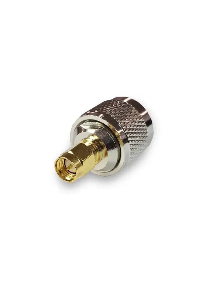 Переходник антенный N (male) - SMA (male), металл серебристый