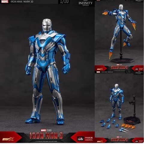 Фигурка Marvel 18см Железный человек 3 Марк30 Bones（Многосуставной и подвижный, Марк Железный Человек, игрушка для мальчиков, высота 7,1 дюйма）