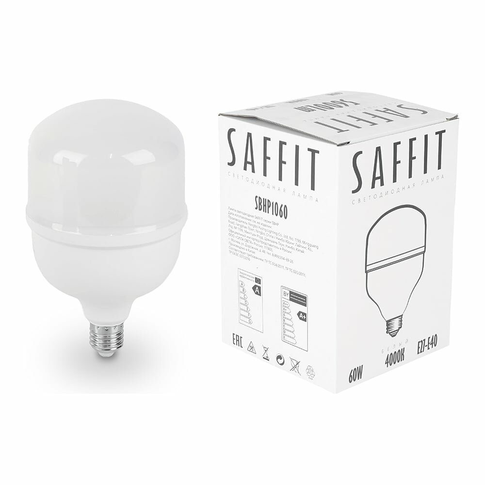 Светодиодная лампа SAFFIT SBHP1060 60W 230V E27-E40 4000K