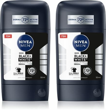 Дезодорант Nivea men black & white invisible, 2х50 мл