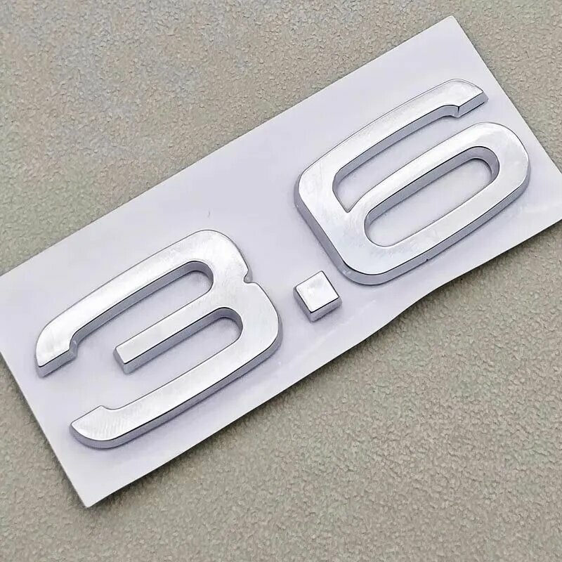 3d ABS хромовый автомобильный логотип 3.6 Audi A3 A4 A5 A6 A8 Q3 Q5 Q7 Q8