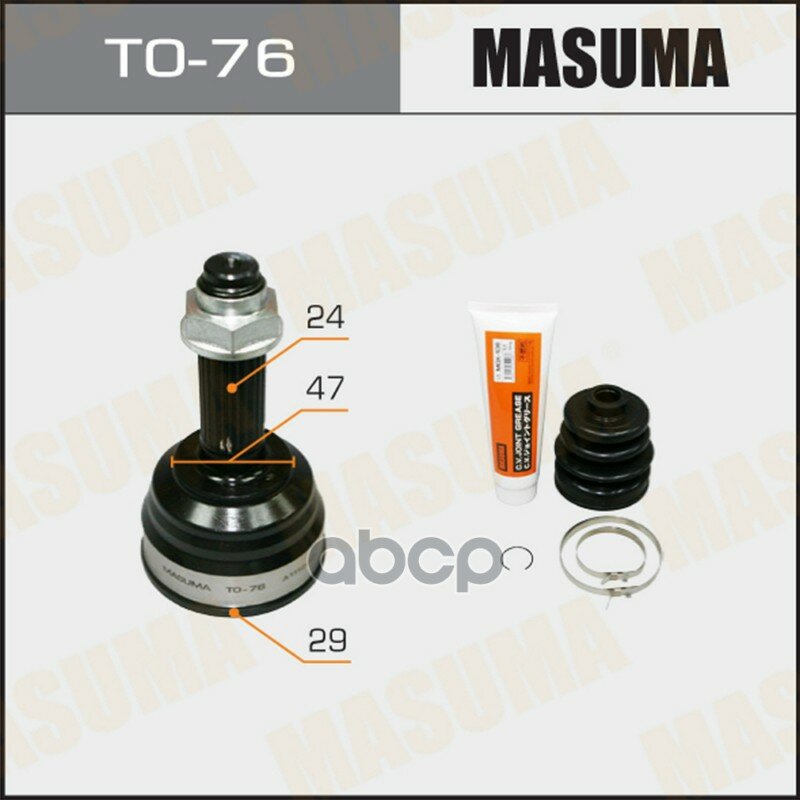 ШРУС DAIHATSU BOON 2004-2010, SUBARU LEGACY 1988-1993, TOYOTA PASSO 2004-2010 Masuma арт. TO-76