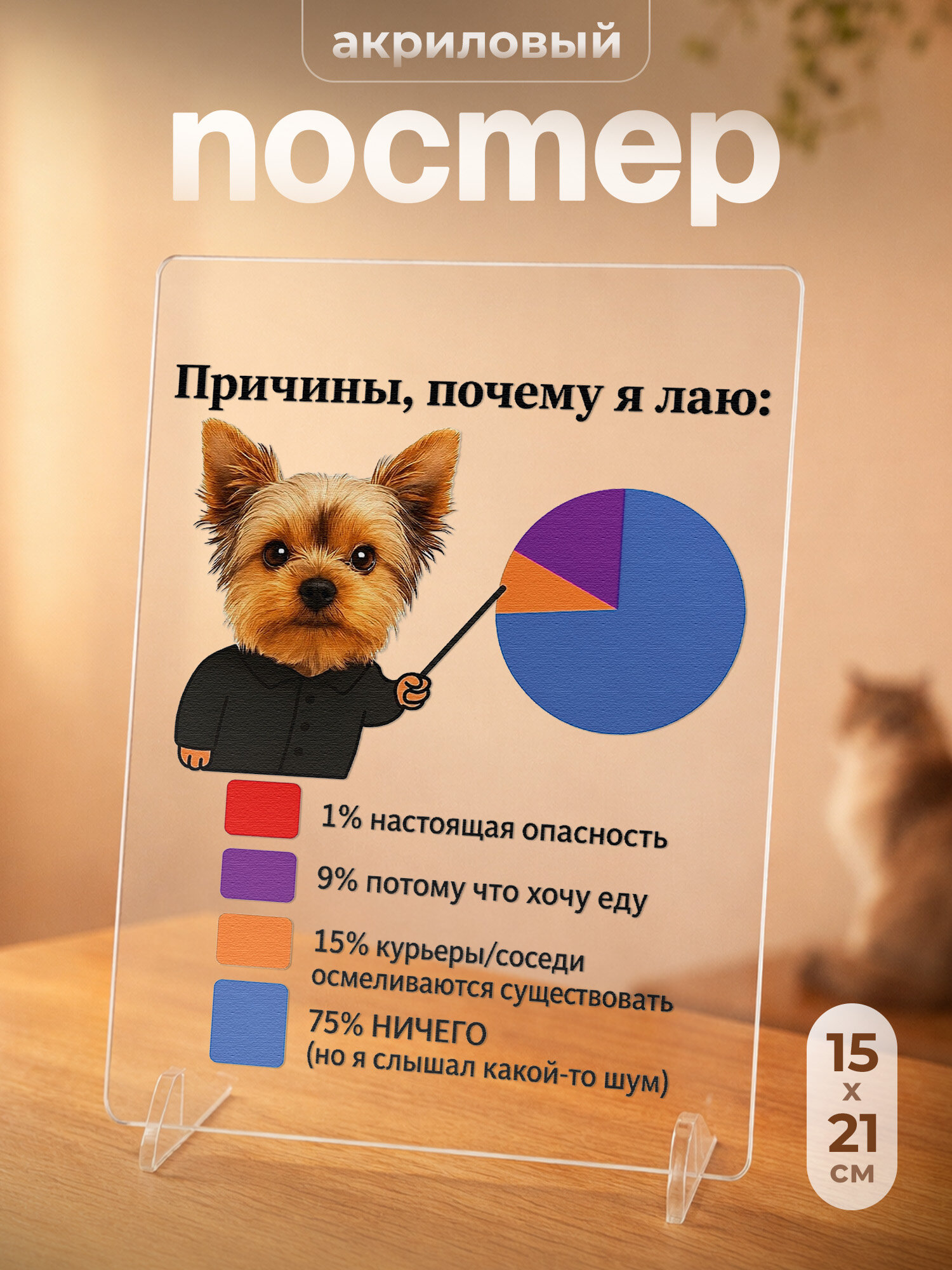 Постер акриловый Причины почему я лаю