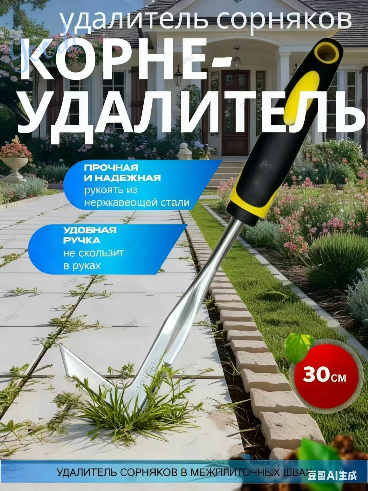 Корнеудалитель, рукоятьНержавеющая сталь, 8 см