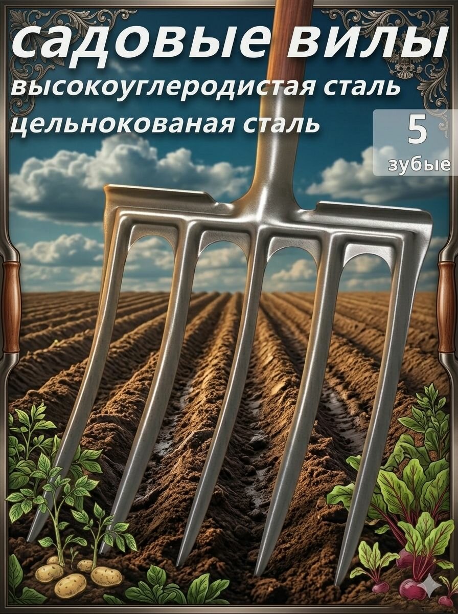 Вилы 28.5 см высокоуглеродистая сталь