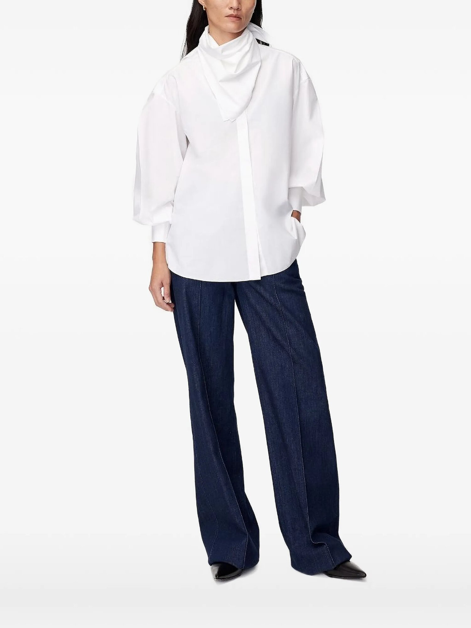 Блуза Another Tomorrow Detachable bandana blouse