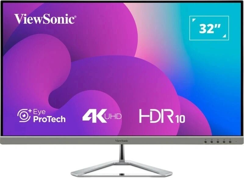 Монитор Монитор ViewSonic 31.5" VX3276-4K-MHD-2 серебристый VA LED 16:9 HDMI M/M матовая 350cd 178гр/178гр 3840x2160 60Hz DP 4K 6.9кг