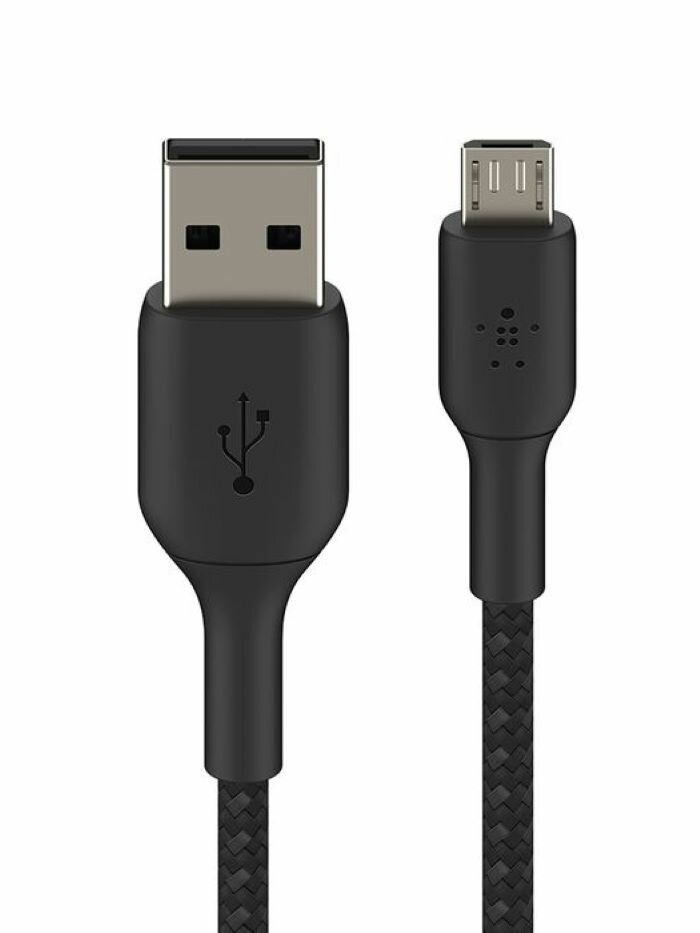 Кабель Belkin BoostCharge USB-A to Micro-USB Braided Cable. Длина: 1м. Цвет: черный