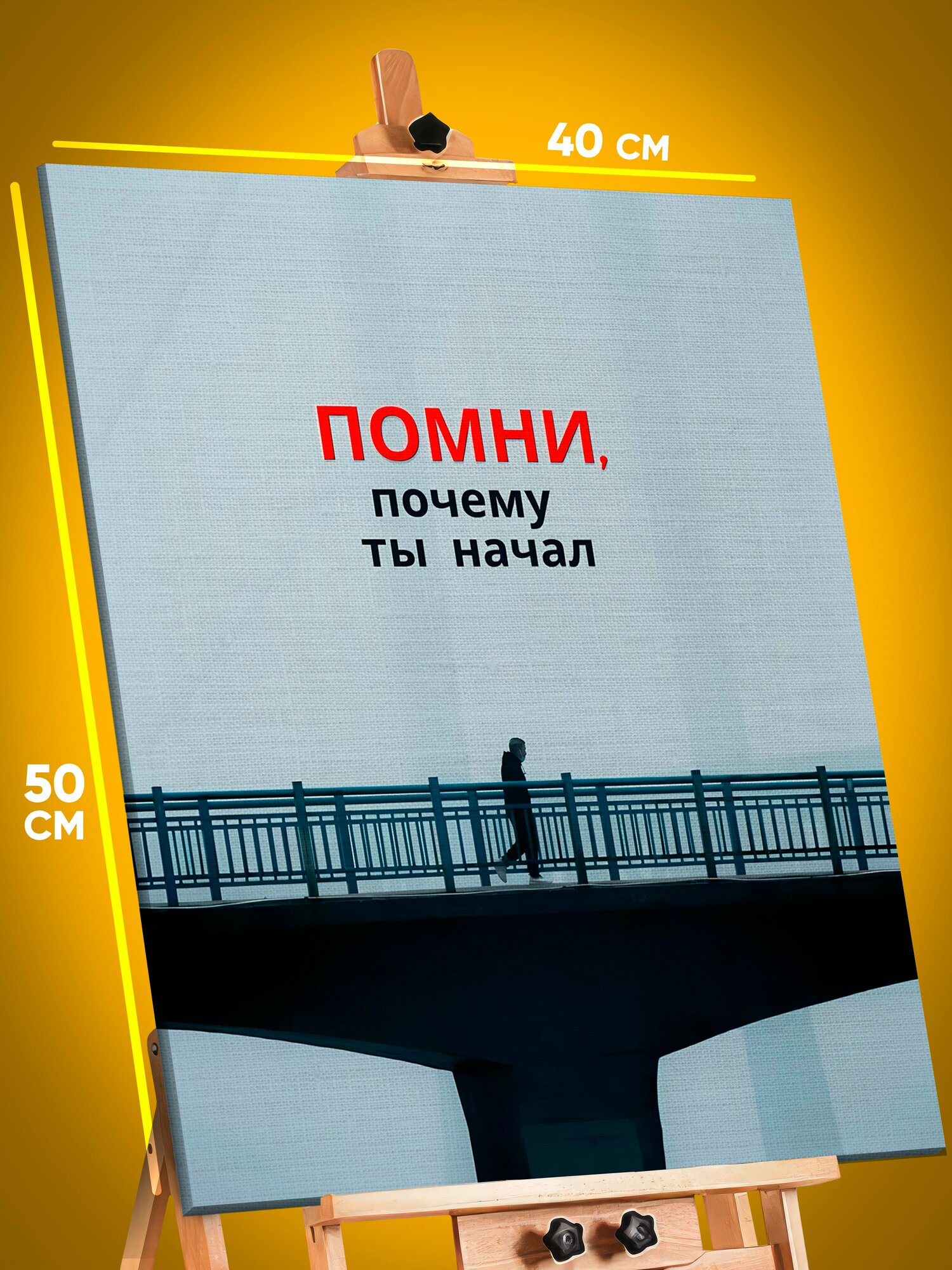 Картина на стену интерьерная на холсте с подрамником 40х50 Мотивация