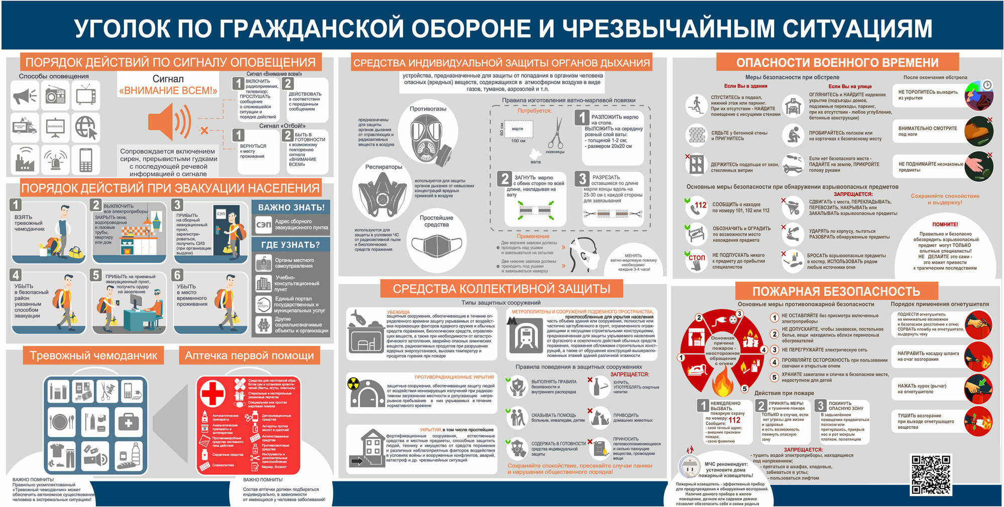 Плакат "Уголок по гражданской обороне и чрезвычайным ситуациям" №3