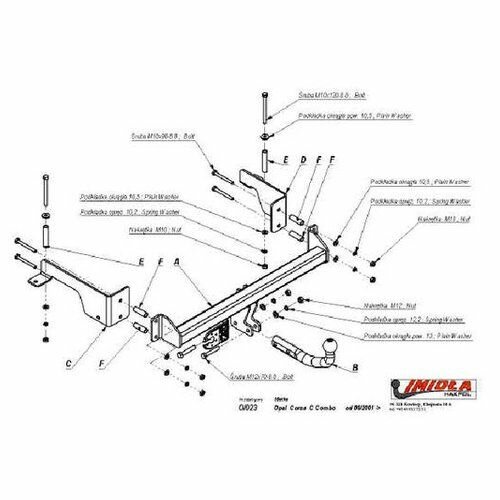 Фаркоп kia (x-ceed) IMIOLA o023