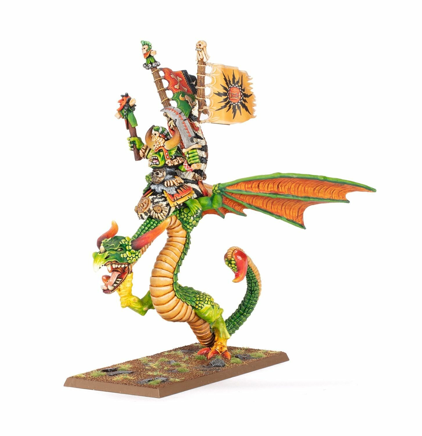 Shaman on Wyvern. С подставкой. Warhammer 40.000