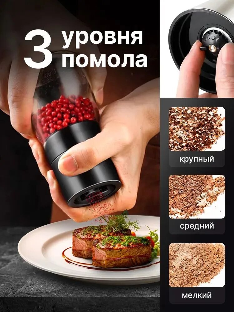 Мельница для специй, высота 12.8 см, 1 шт