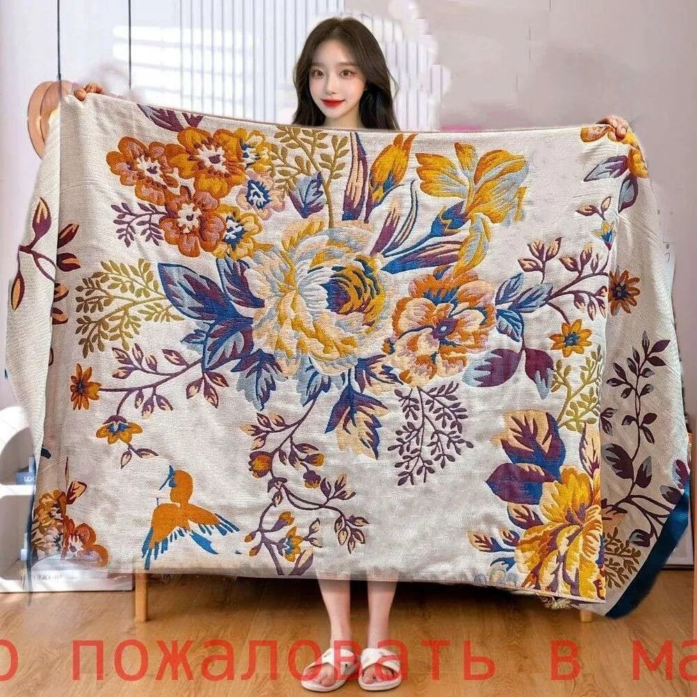 Полотенце для ванной, Муслин, 80x160 см, разноцветный, 1 шт. Для дома