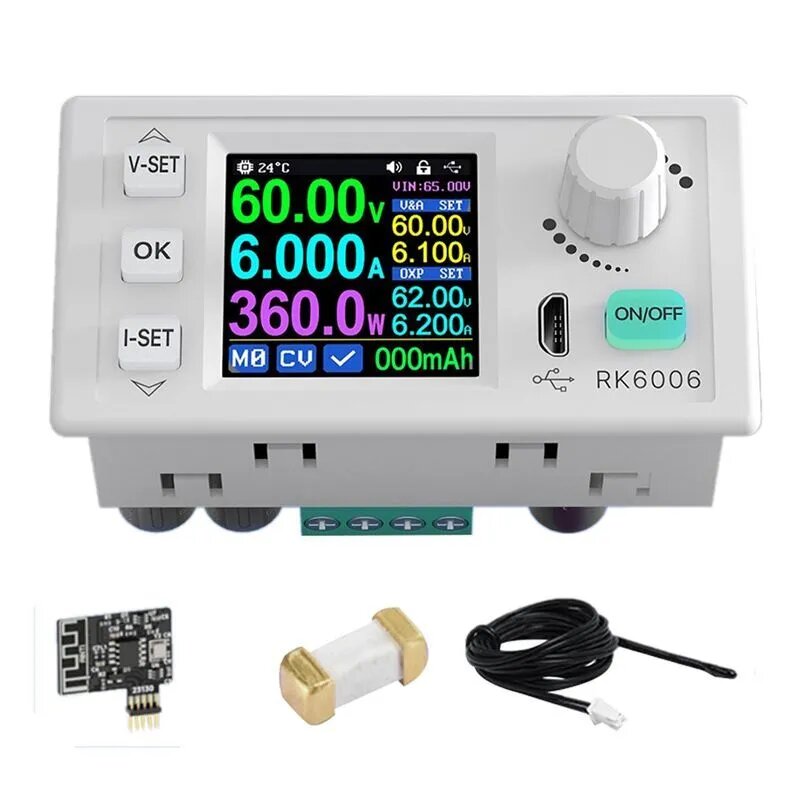 RK6006-BT Цифровой управляемый источник питания, понижающий преобразователь 6 А, 4-разрядный COMM