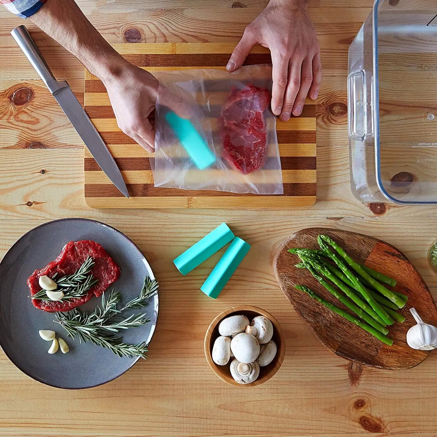 Весы Sous Vide 3 шт, нержавеющая сталь и силикон