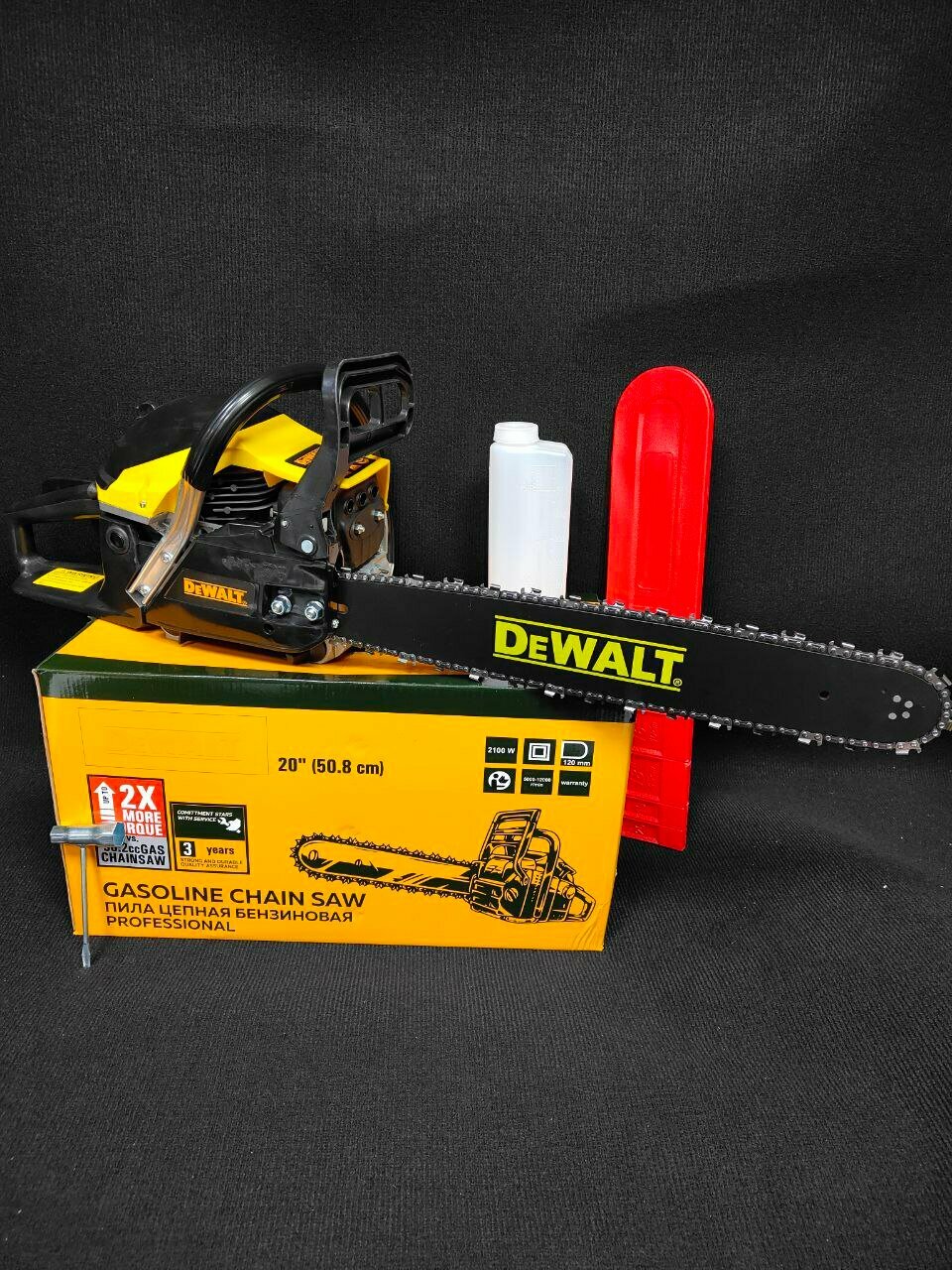 Бензиновая пила цепная бензопила Dewalt 52куб. 4л. с.