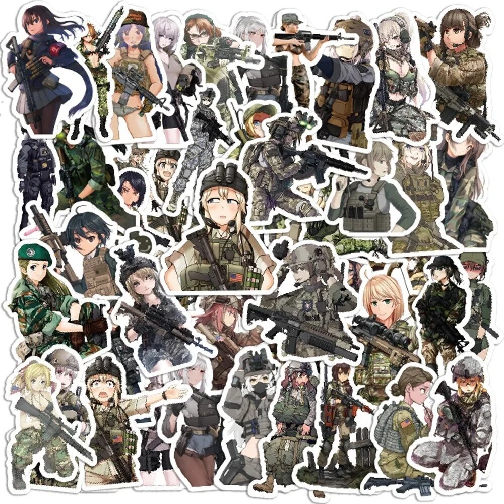 Камуфляжные наклейки для женщин-солдат 50/100 шт. AX2-100PCS