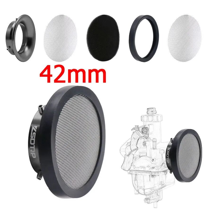 Воздушный фильтр карбюратора 42 мм, для GY6 150cc PZ24 PZ30 PHBH с коротким быстрым впуском