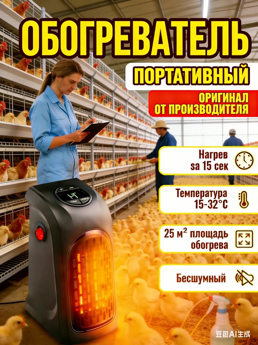 Обогреватель для курятника безопасный с терморегулятором