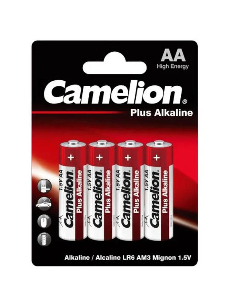 Батарейка CAMELION LR06 AA алкалиновая 4 шт (4 шт)