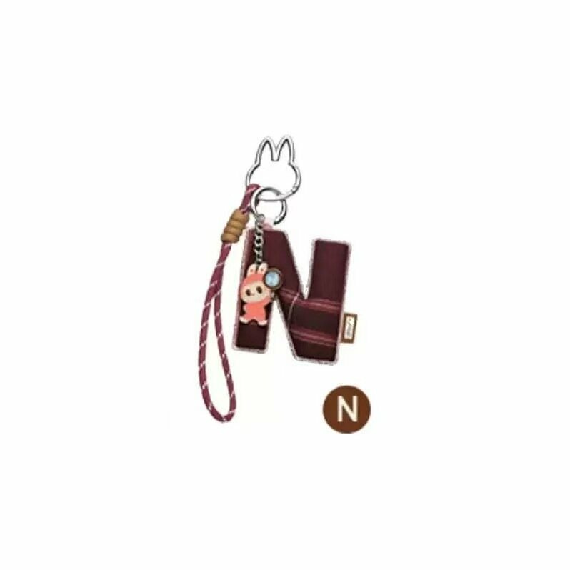 Брелок-игрушка Pop Mart Лабубу Pin For Love Letters значок "N" редкий