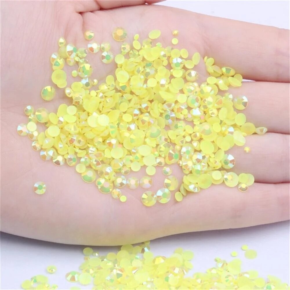 Стразы из полимера 2-6 мм Желтый, 5mm 1000pcs, lemon yellow 14