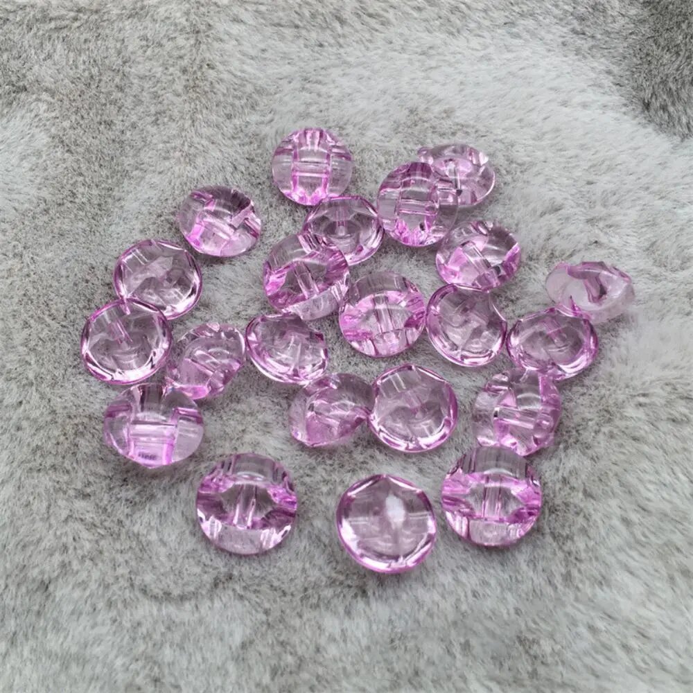 Пуговицы акриловые розовые 12 мм B40-50pieces-K