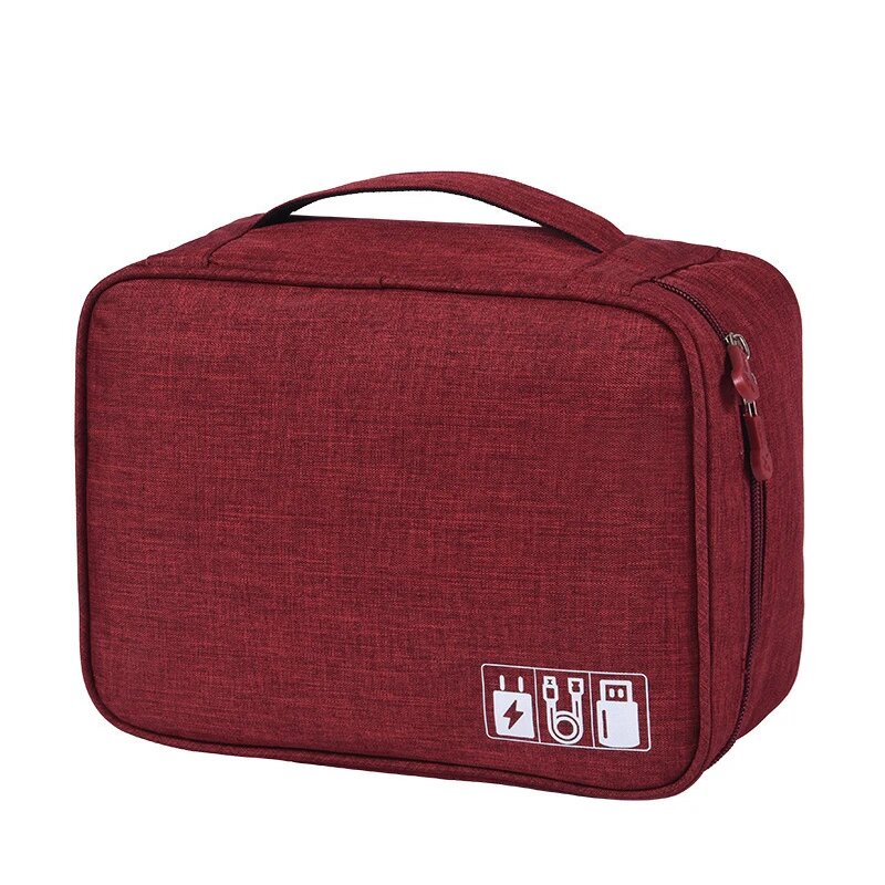 Водонепроницаемая сумка для кабелей Oxford Бордовый, 2Layer(28x9x21cm), Red