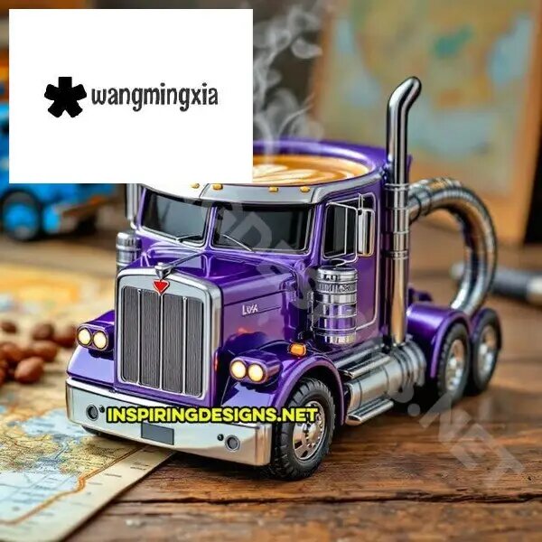 Кружка из смолы с дизайном грузовика Semi Truck, творческий автомобильный аксессуар, премиумпосуда для кофе
