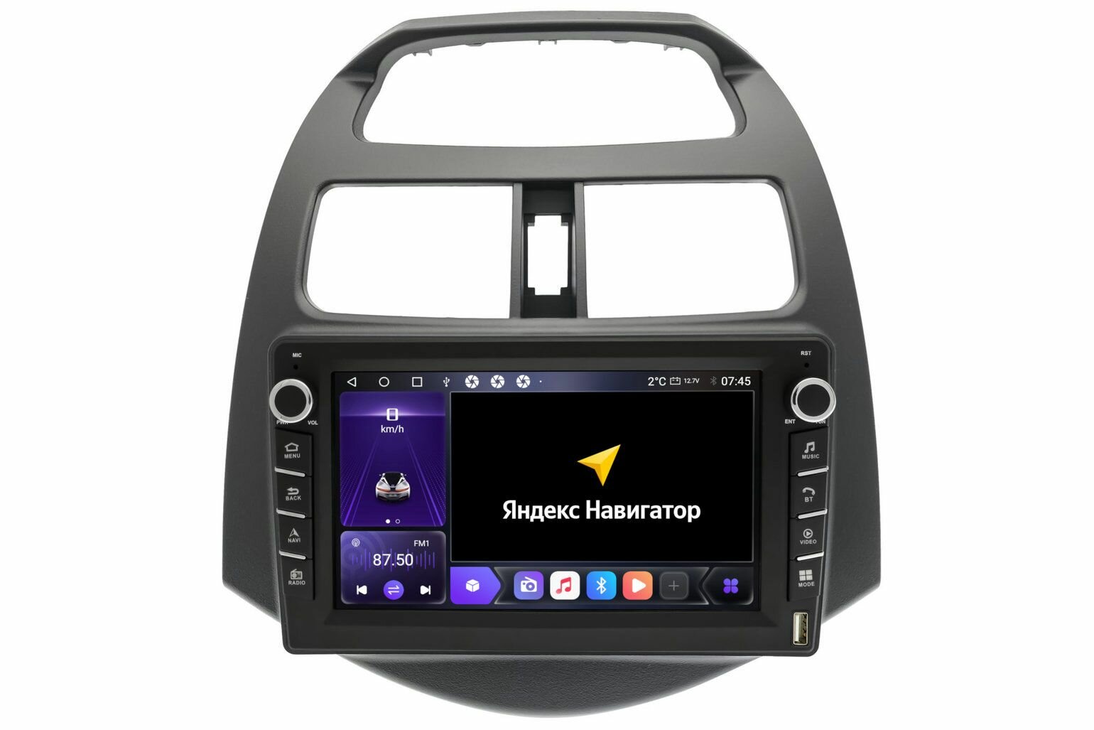 Магнитола Chevrolet Spark / Daewoo Matiz 2009 - 2016 9 дюймов с кнопками, 4/64GB, 8 ядер, DSP, 4G, Android 10 / Wide Media
