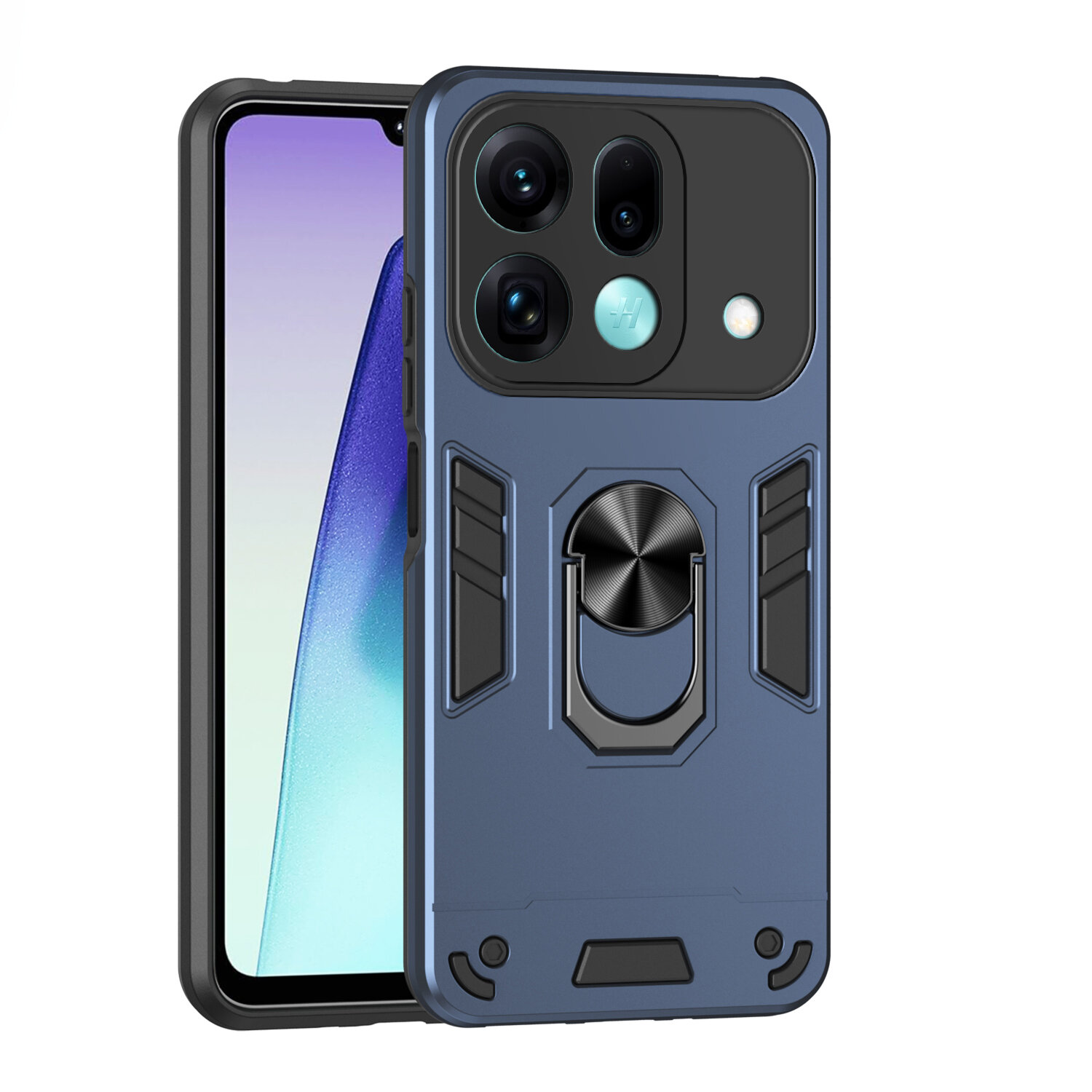Чехол Для OPPO Find X9S Pro/Оппо Финд X9S Про, soft touch, чехол-кардиомонитор, поликарбонат (PC), защита камеры, ударопрочный, встроенная подставка, усиленные углы, soft touch, OPPO, OPPO Find X9S Pro,
