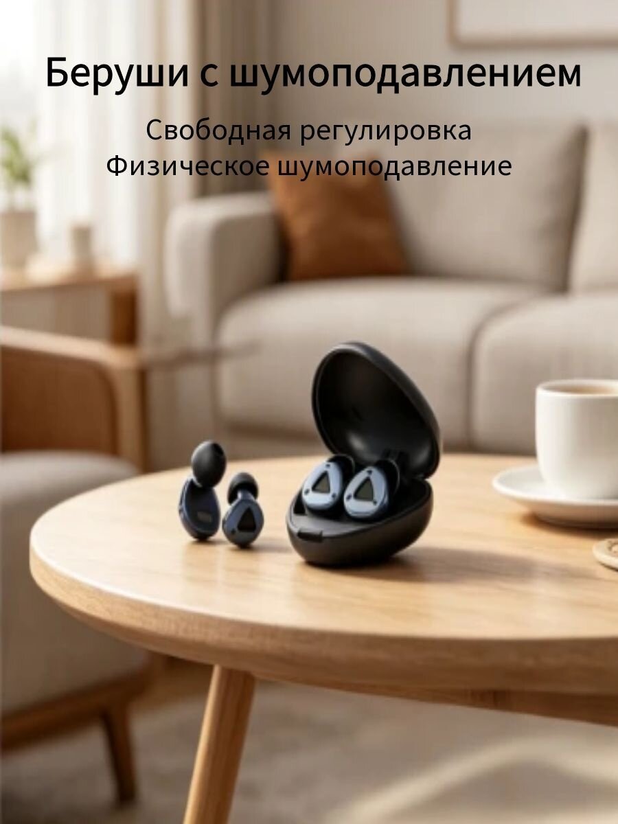 Беруши с шумоподавлением, звукопоглощающие и звукоизолирующие, многоразовые, для работы, учебы и сна.
