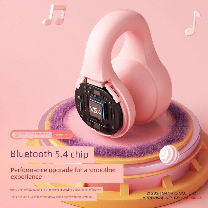 Беспроводные наушники Bluetooth 5.4 с дизайном Гудетама и зонтом, удобные для повседневного использования