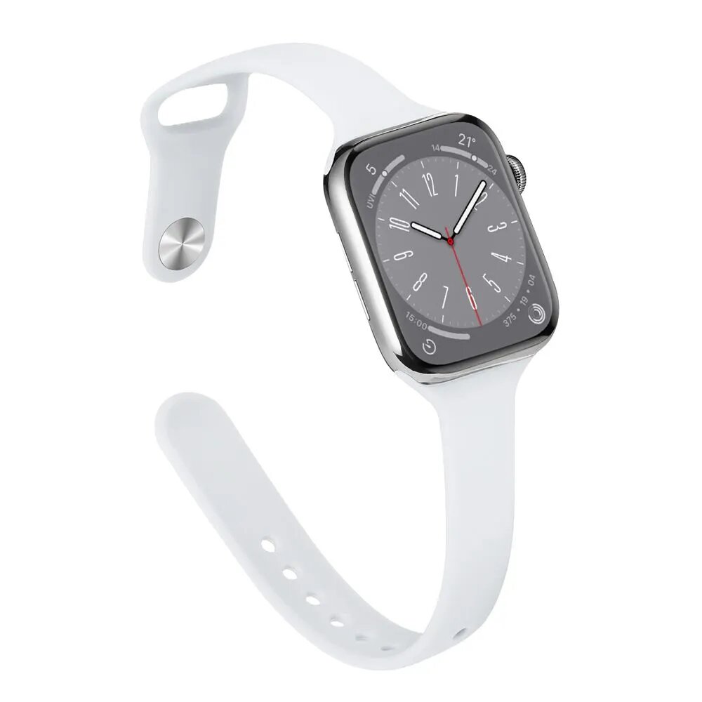 Сверхтонкий силиконовый ремень для часов Apple Watch 46 мм ремень 44 45 38 мм 42 49 мм браслет iWatch Correa Serie 8 7 6 5 SE 4 9 10 ultra 3 2