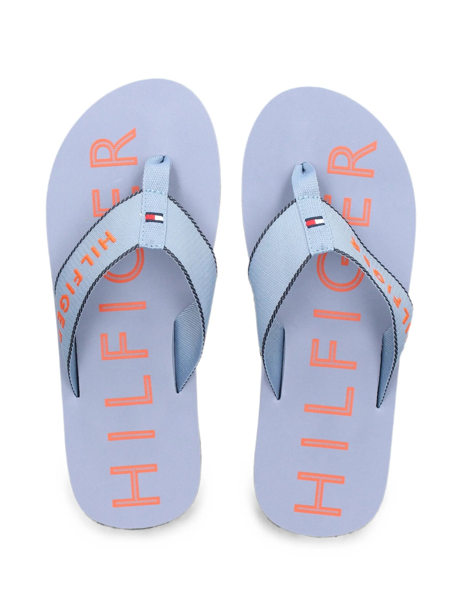 Шлёпанцы TOMMY HILFIGER Logo-embroidery flip-flops, размер 42 EU — фото 1