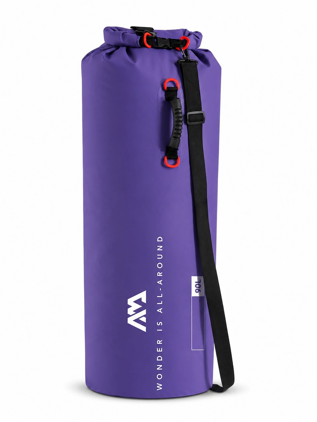 Гермомешок Aqua Marina Dry Bag 90 л фиолетовый, водонепроницаемая сумка-рюкзак для SUP и туризма
