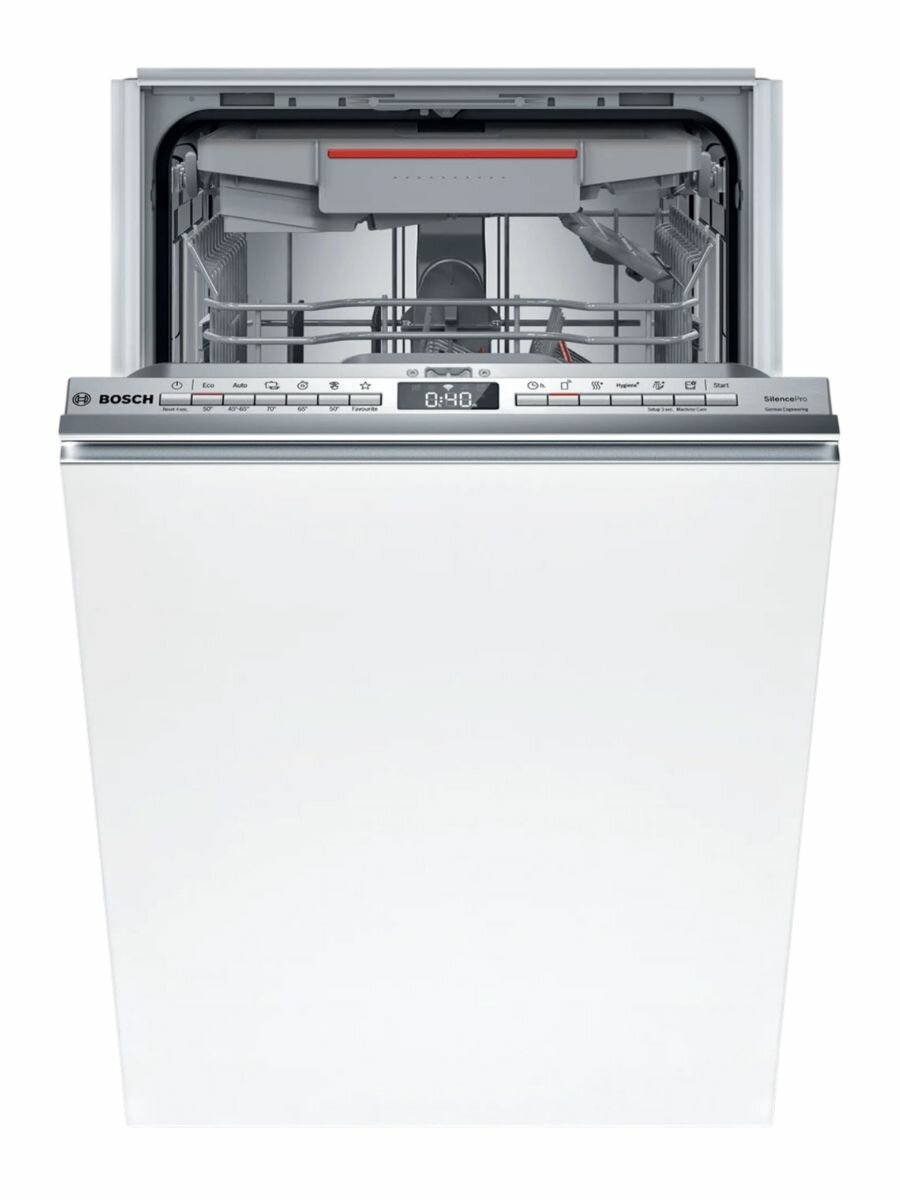 Встраиваемая посудомоечная машина Bosch SPV4HMX14Q Serie 4, узкая 45 см, 10 комплектов, 6 программ, A+