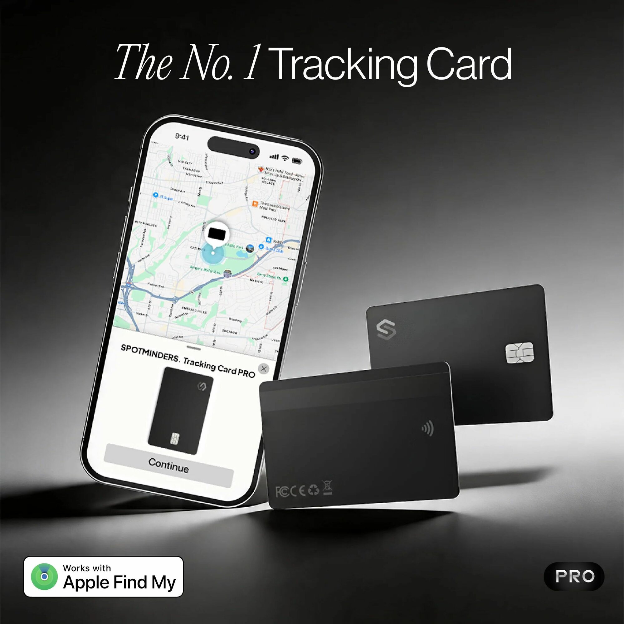SPOTMINDERS Карта для отслеживания Tracking Card, черная
