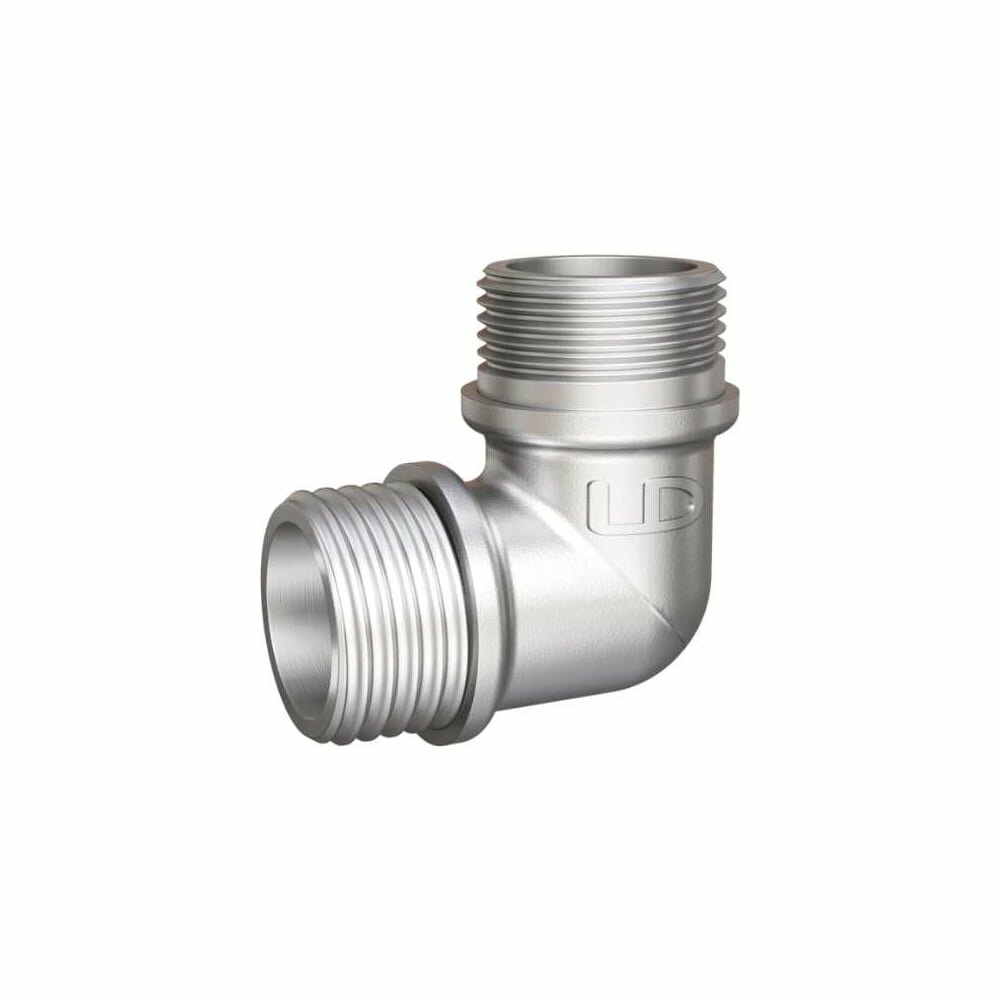 Угол LD Pride 90 гр, DN15, 1/2" НР/НР, латунь никель, с биркой LD.67.537.15