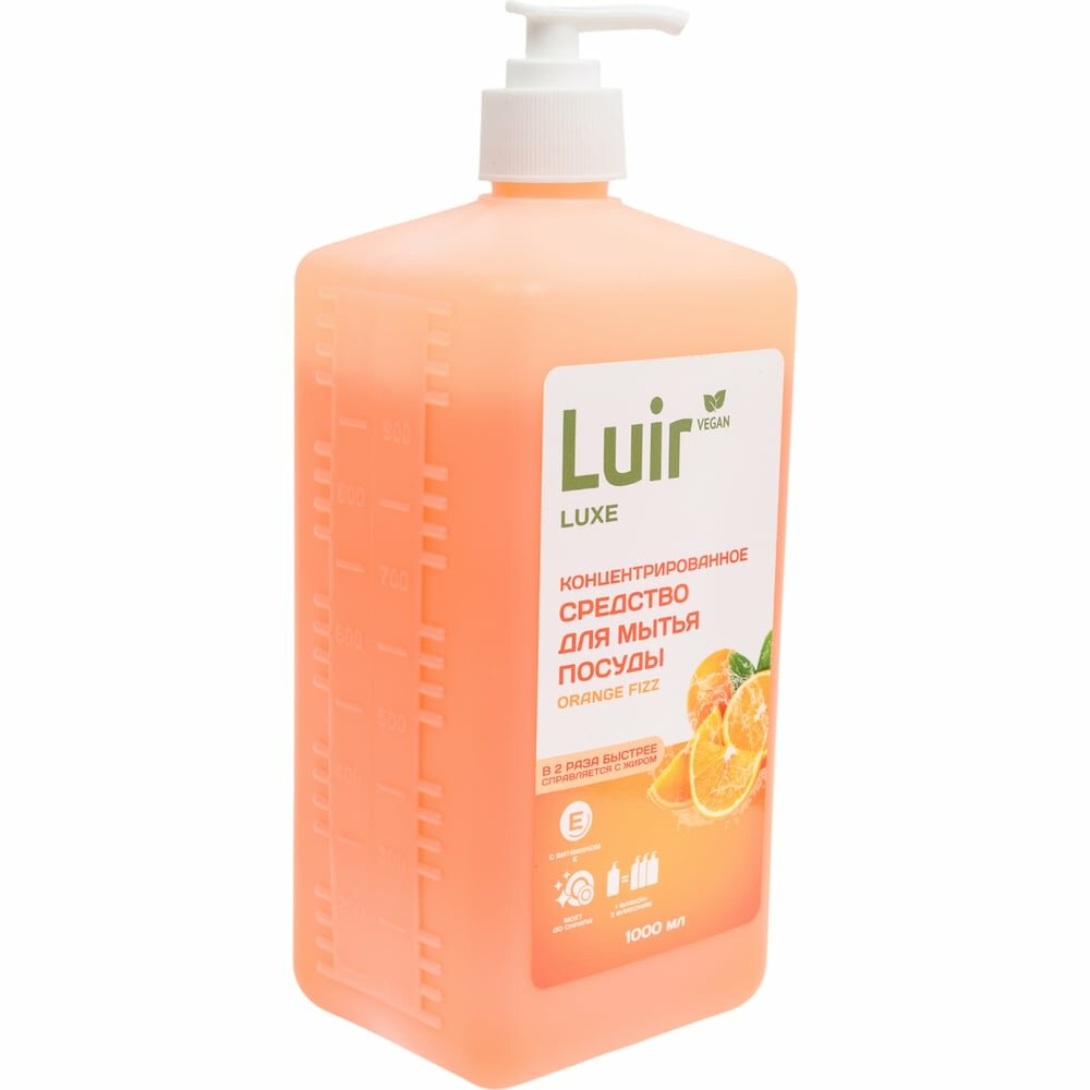 Концентрированное средство для мытья посуды Luir Luxe с ароматом апельсина, 1 л ЦБ-00004029