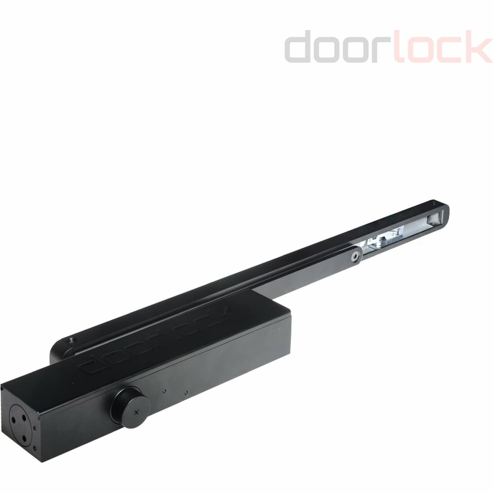 Доводчик Doorlock DL300S/N BC HO EN3-5 со скользящей тягой черный 75577