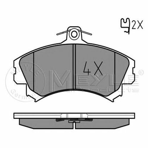 Комплект передних тормозных колодок Meyle 025 219 2015 для Mitsubishi Carisma (1995-2006), Mitsubishi Colt (2002-2012), Mitsubishi COLT Z3V