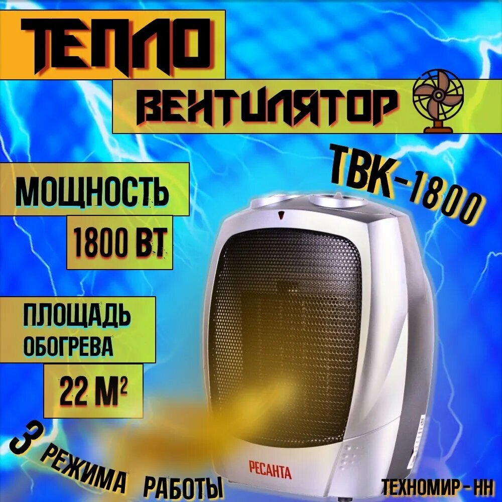 Тепловентилятор ТВК-1800 Ресанта