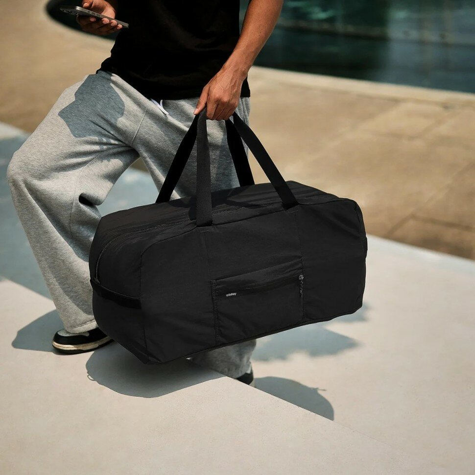 Сумка мешок Orbitkey Сумка Orbitkey Foldable Duffel 55L, фактура гладкая, black — фото 1