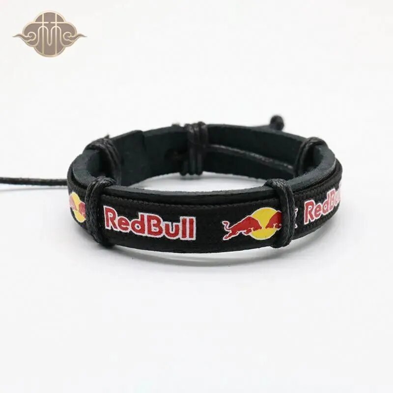 Браслет Red Bull плетеный из натуральной кожи, размер, мужской и женский аксессуар